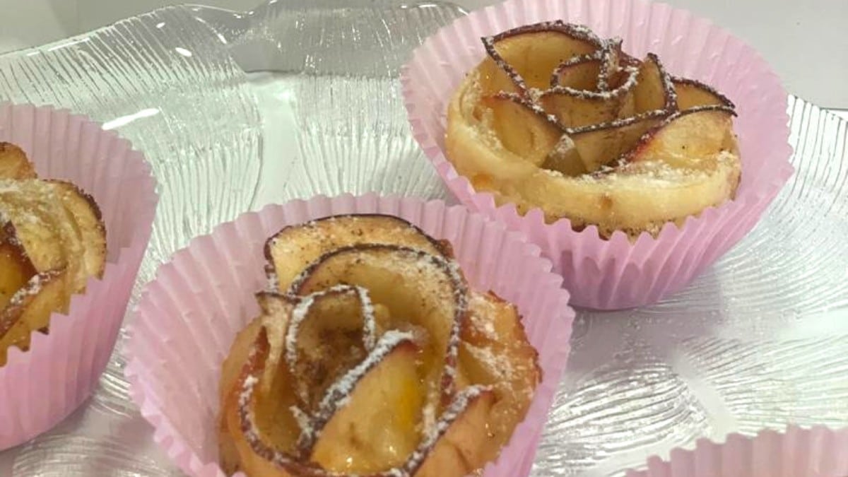 Receita das Rosas de Maçã bonitas e deliciosas