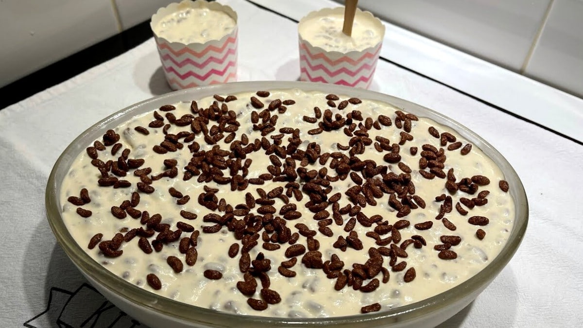 Receita do Gelado de Cereais Crocantes delicioso
