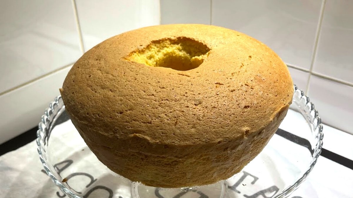 Receita do Pão de Ló Tradicional com apenas 3 ingredientes