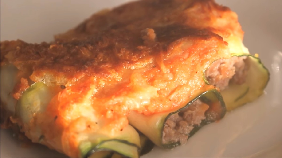 Receita de Canelloni de Courgette com Recheio de Peru