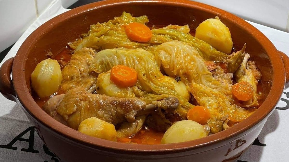 Receita do Frango do Campo com Couve Lombarda e Batata