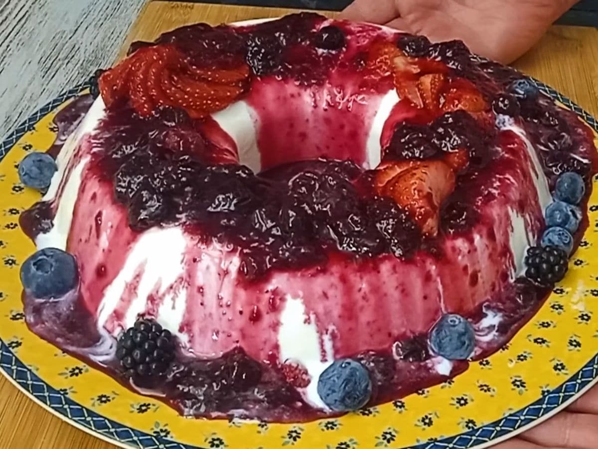 Receita de Semifrio de Frutos Vermelhos