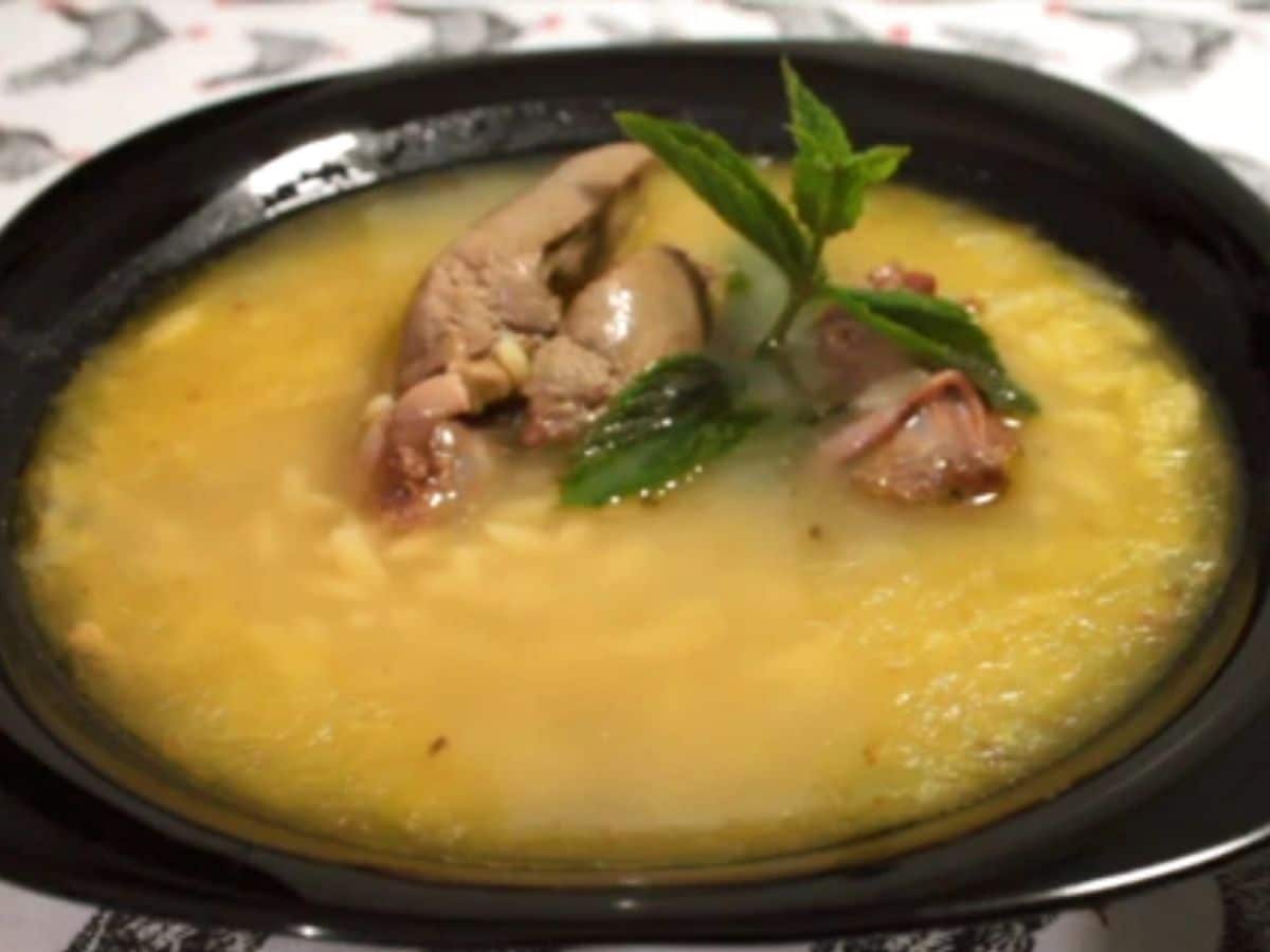 Receita simples da Sopa com Miúdos de Pato