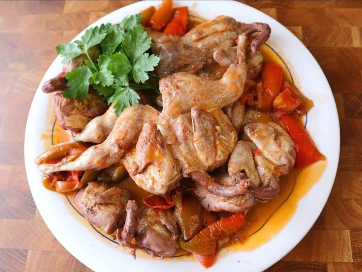 Receita de Codornizes Estufadas