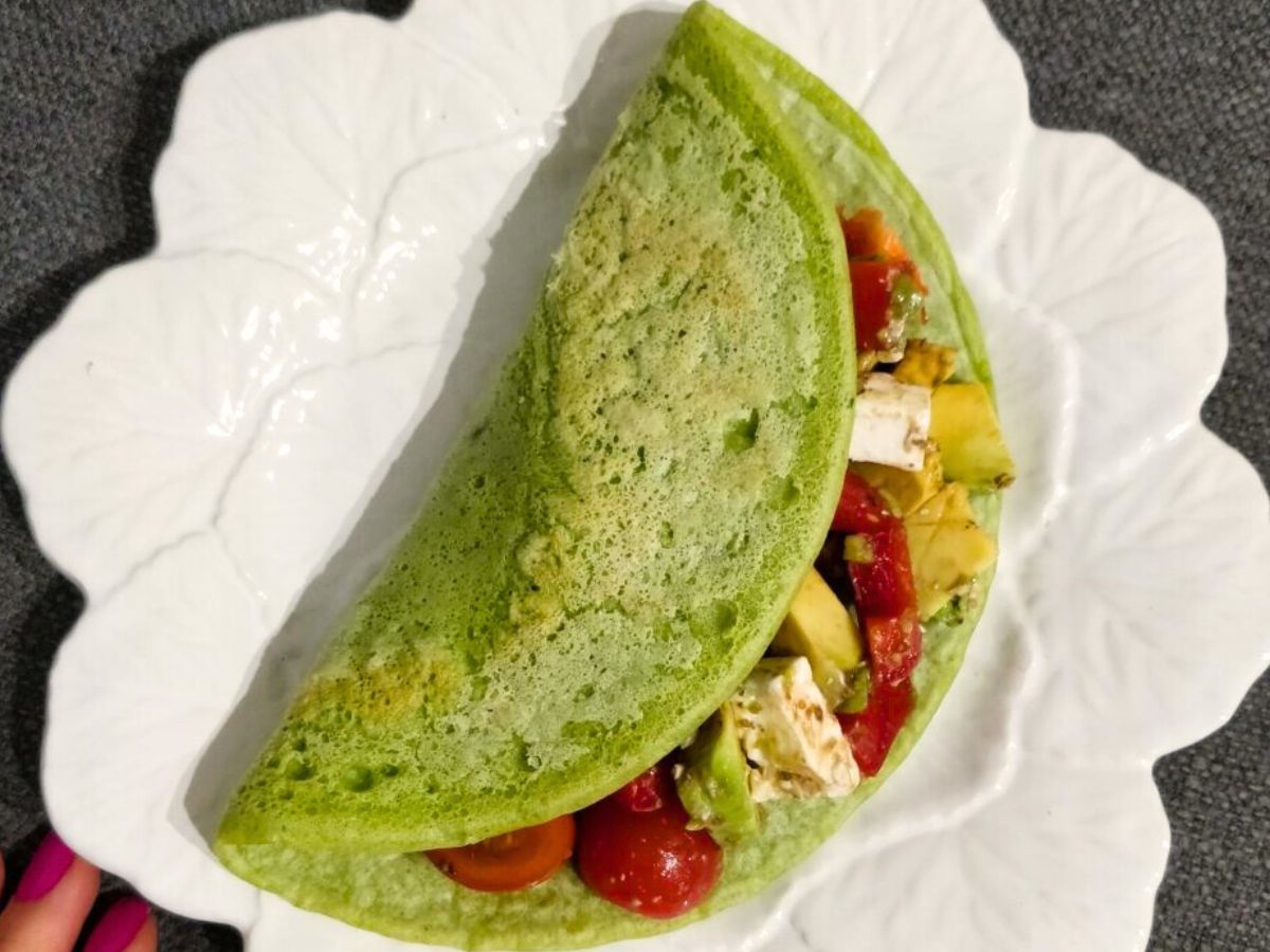 Receita da Crepioca de Espinafres