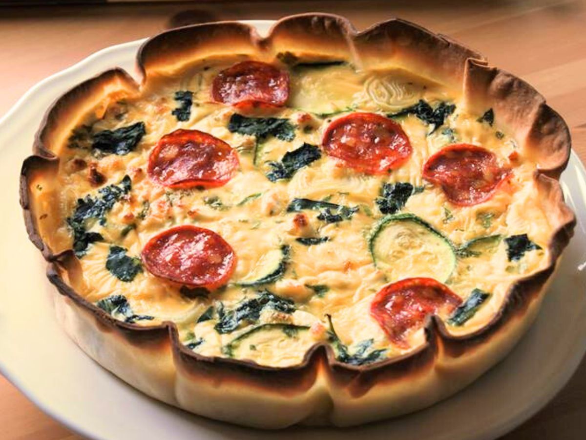 Receita da Quiche de Legumes e Pepperoni