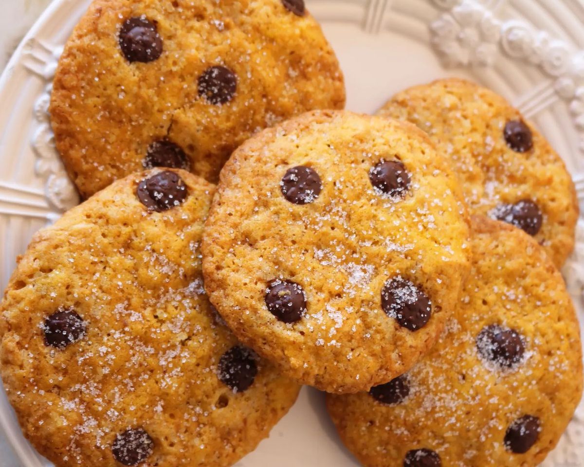 Receita de Biscoitos de Abóbora com Pepitas de Chocolate
